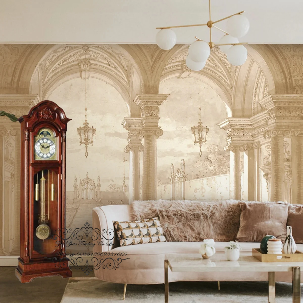 Alibaba.com: Olden Days Floor Grandfather Clock with real wood, 4 chime ...