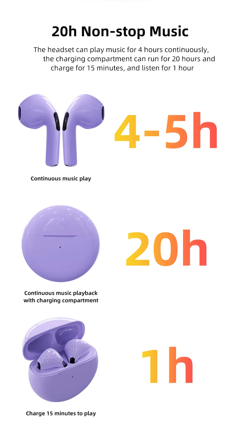 Auriculares Audifonos Gamer Airbuds Tws Pro 6 Earbuds Wireless ...