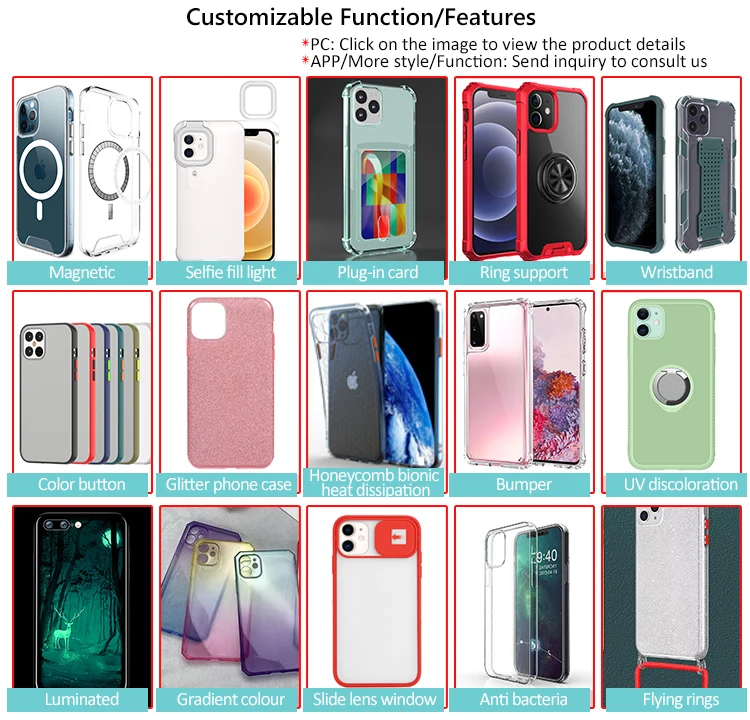 For Iphone 12 Pro Ring Light Flash Case Led Selfie Flashlight Cellphone ...