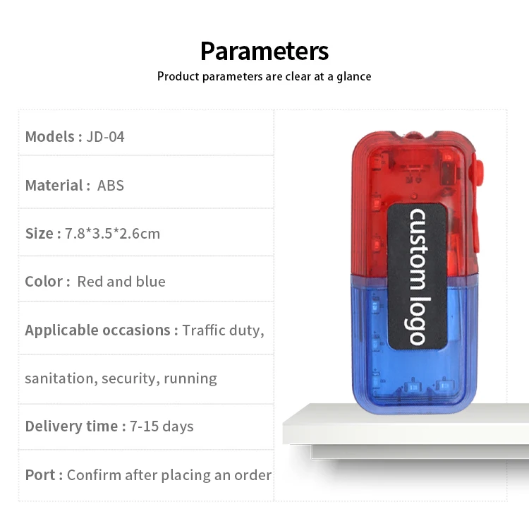 Red And Blue Rechargeable Traffic Shoulder Light For Traffic Control ...