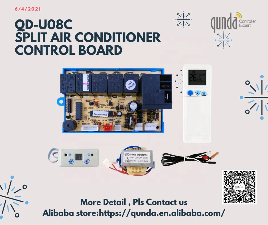 Qunda Qd U08c Universal Air Conditioner Service Kit Spare Parts Universal Control Pc Board Split ...