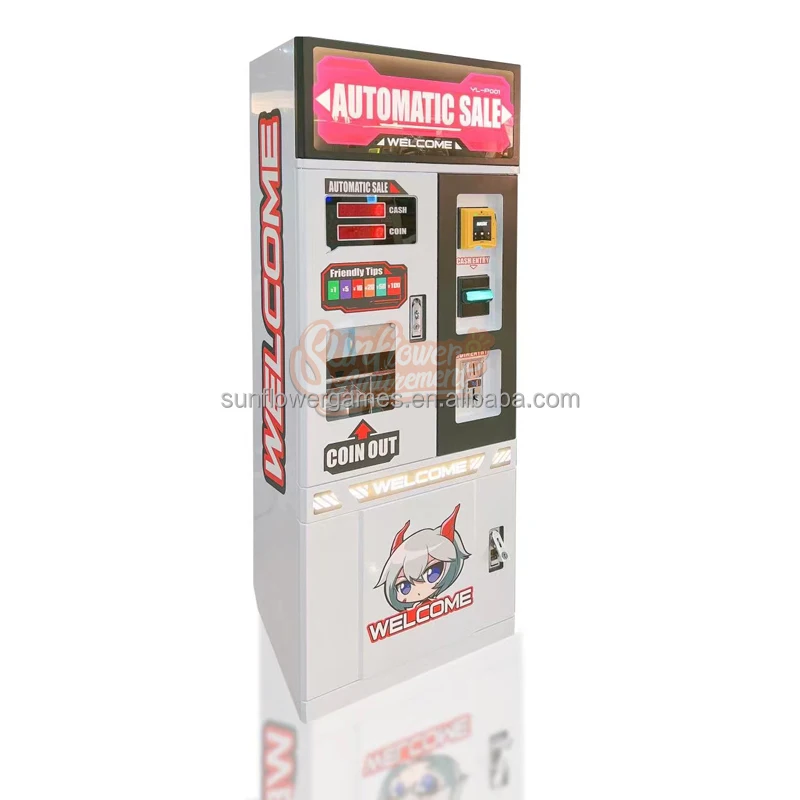 Amusement Double Door Coin Changer Vending Machine Automatic Coin ...