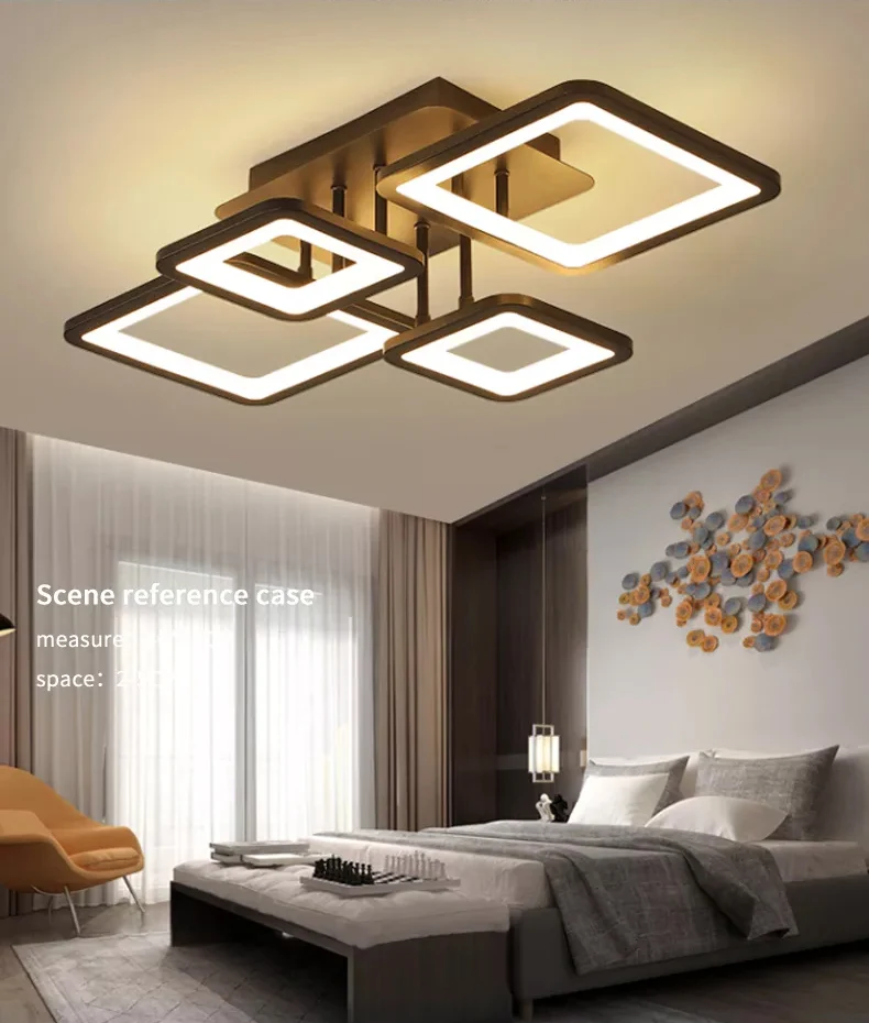 Smart Modern Surface Mounted Pop Ceiling Lamp Fixtures App Remote ...