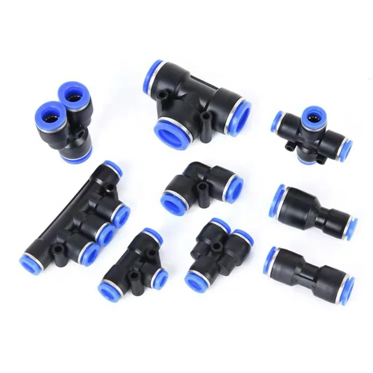 Plastic Pneumatic Connector Pu One Touch Straight Union Pu Air Hose Push In Quick Connect ...