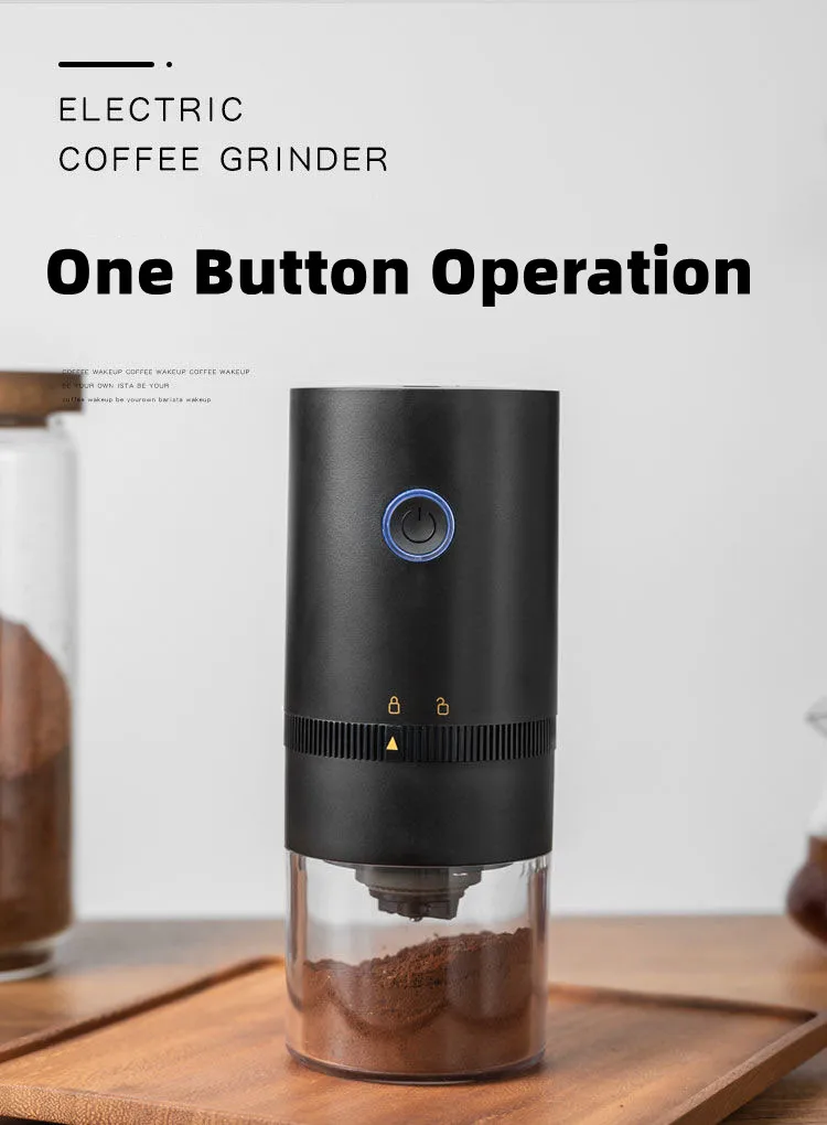 Small Cordless Mini Coffee Bean Grinder - Portable & Efficient