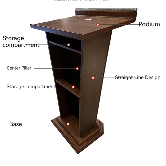 Conference Area Podium Table Solid Wood Lectern Conference Room Simple ...
