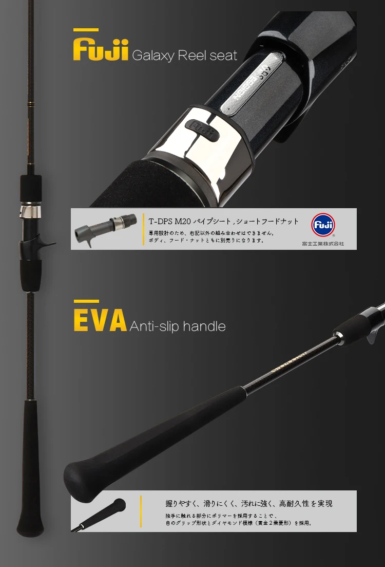 Oceanus 6' Carbon Slow Jigging Fishing Rod, Hand Pole for Seawater ...