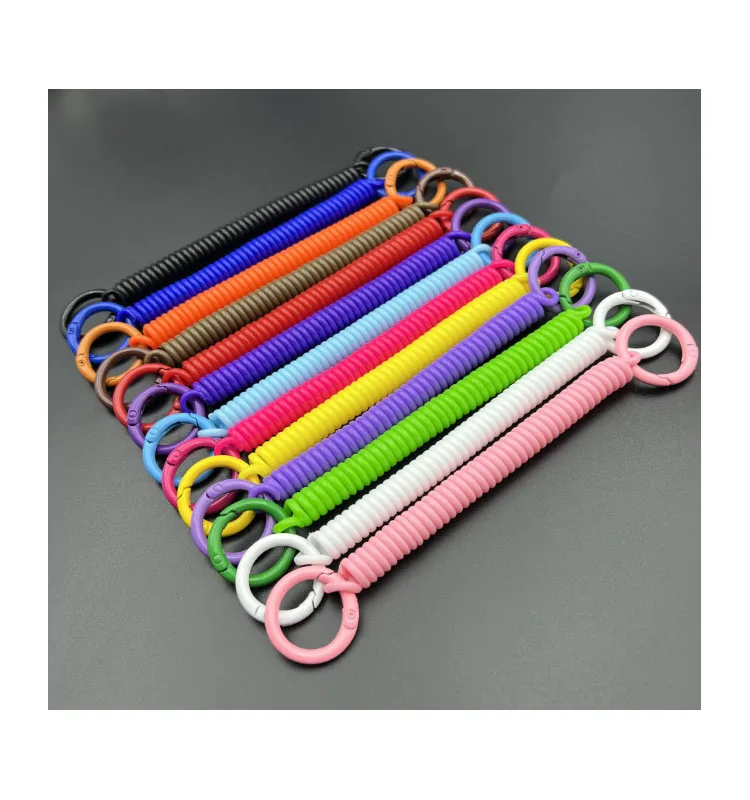 Retractable Spring Coil Leash Cord Safety Rope Elastic Wrist Coil Cord ...
