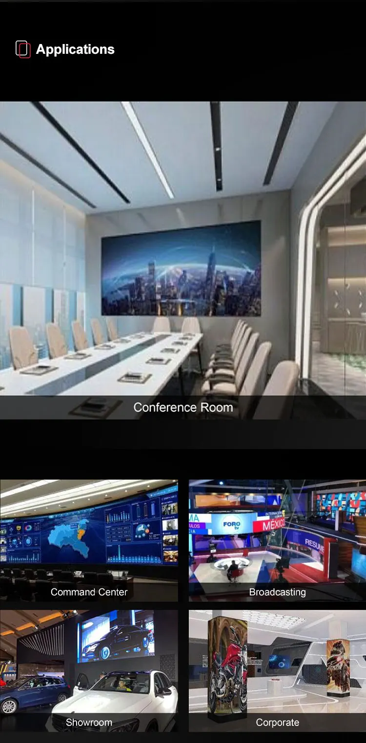 Indoor Home Cinema LED Display 1.5mm - Full Color Video Wall