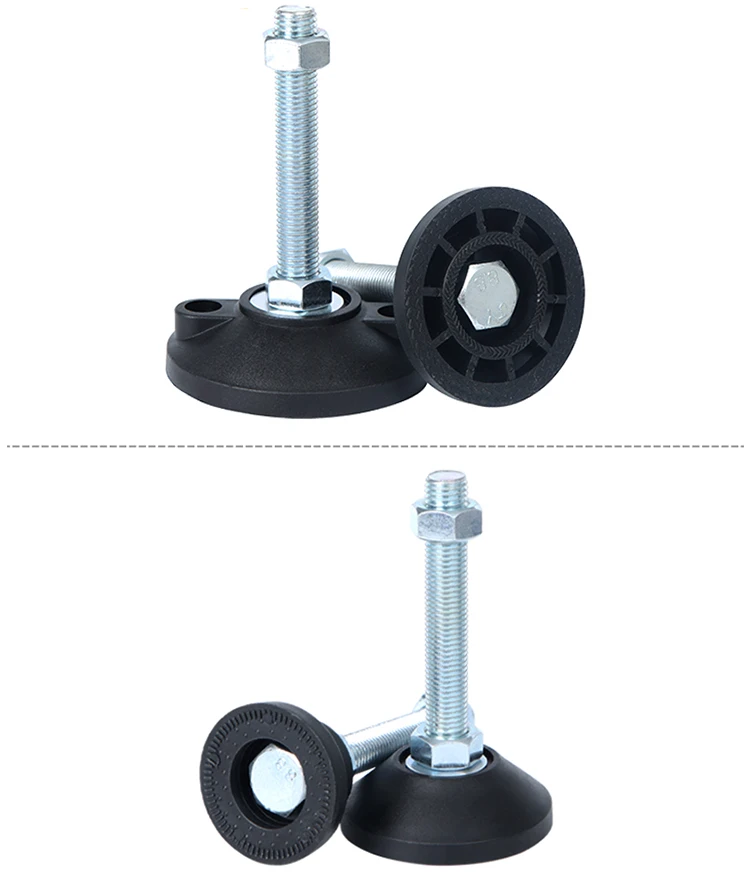 Nylon Fixed Zinc-Plated Leveling Feet - Durable & Adjustable
