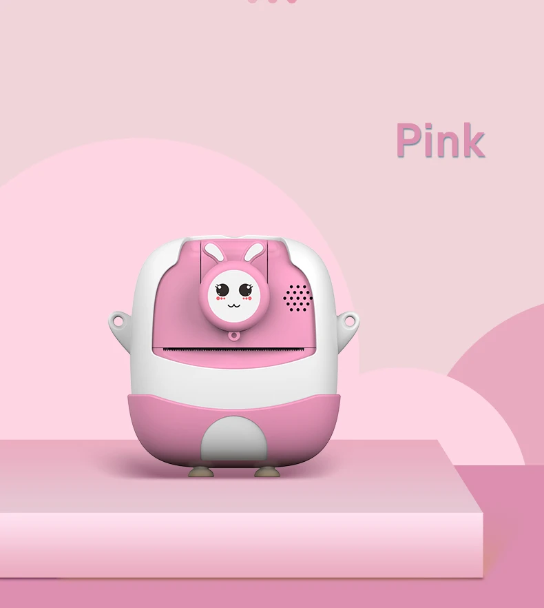 A19B Instant Zero Ink Camera - Cute Thermal Printer for Kids