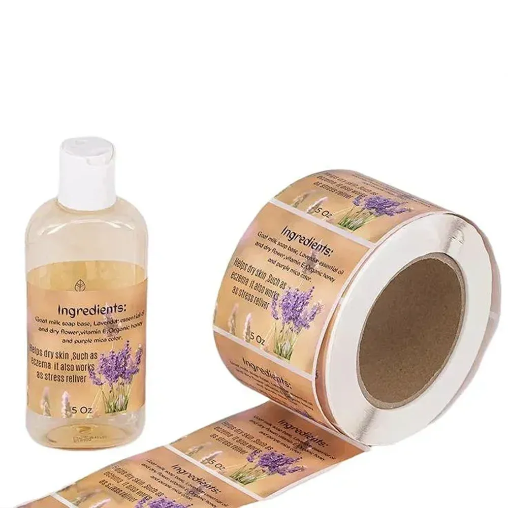 Custom Adhesive Pet Silver Foil Label For Packaging Hot Stamp Logo ...