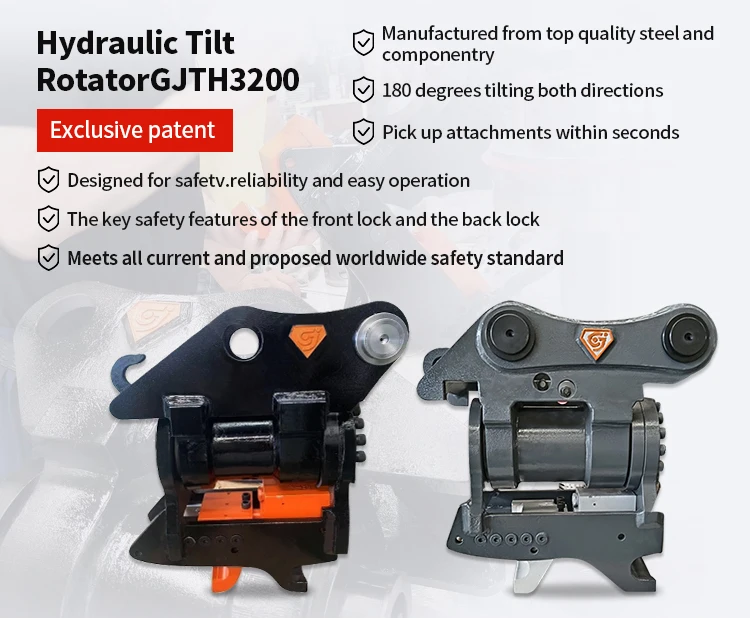 Gjem New Hydraulic Quick Hitch Coupler Tilt Rotator Excavator Quick ...