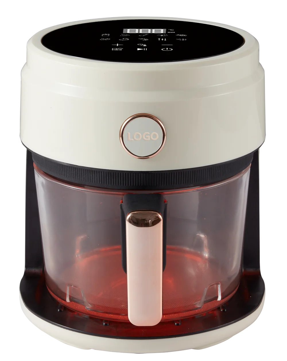 Digital 1400w Transparent Visual Glass Air Fryer - Buy Hot Air Fryer ...