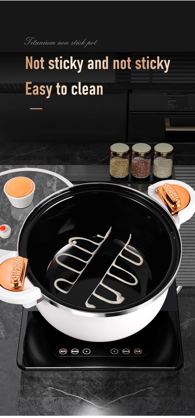 KENGQ Household Luxury White Micro-pressure Enamel Soup Pot| Alibaba.com
