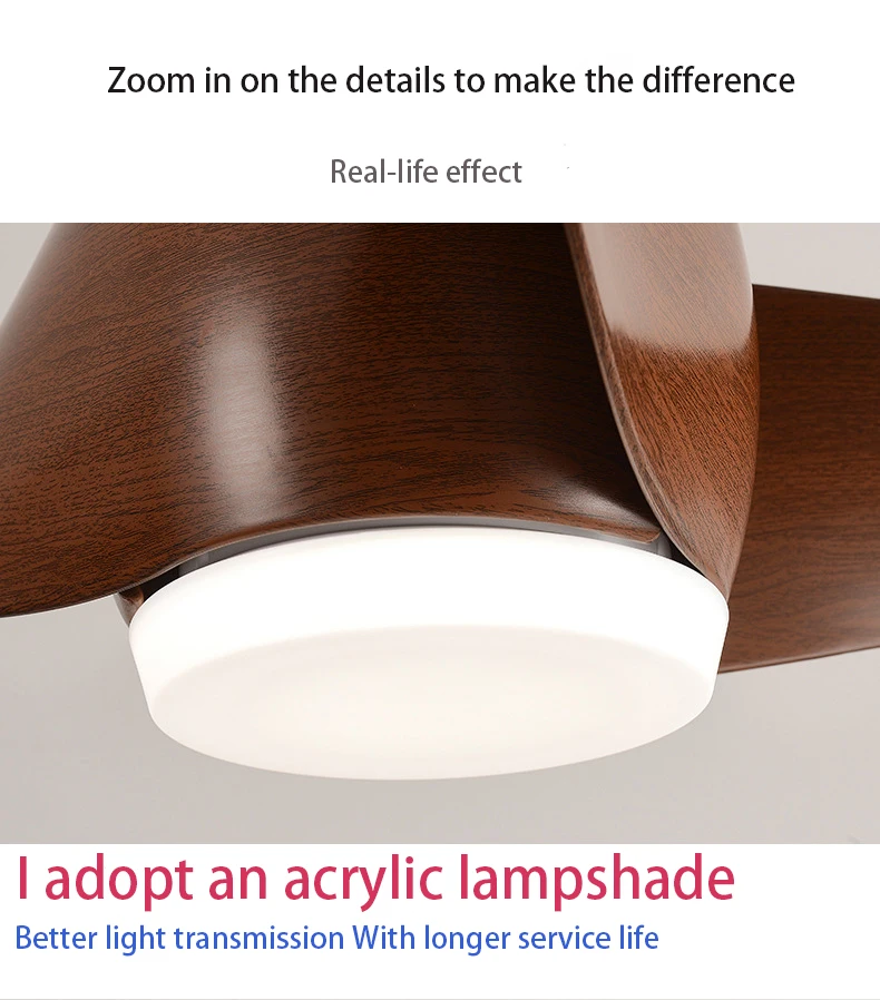 Retro Fan Light Home Living Room Bedroom Dining Room Ceiling Fan Light ...