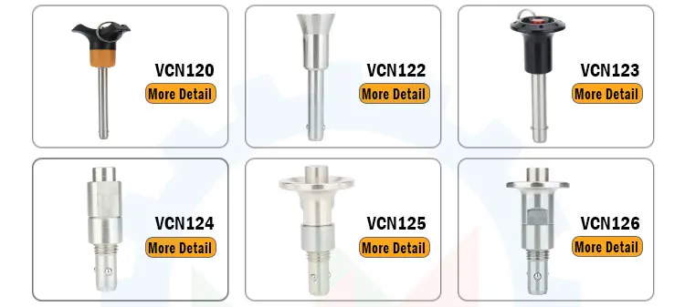 Quick Release Ball Lock Pin - Stainless Steel & Cable Lanyard