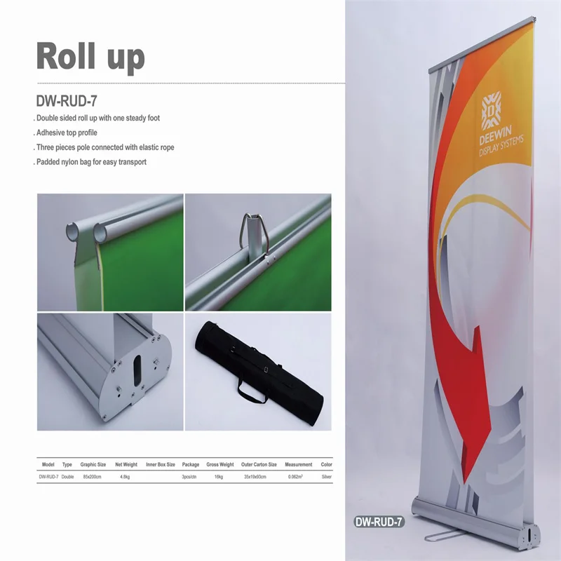 NCF Custom Scrolling Display Electric Roll up Banner Stand 80x200cm ...