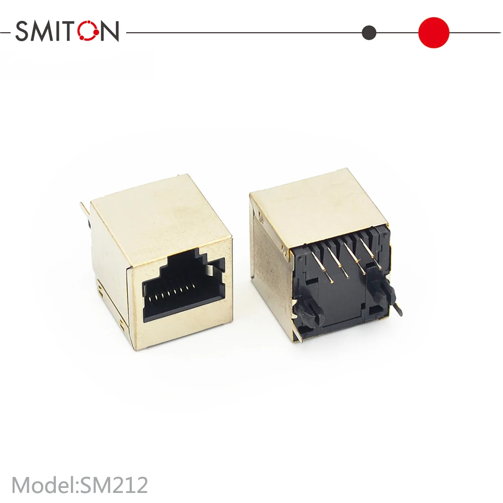 Lan Ethernet Female Connector Modular Jack 8p8c Rj45 Socket Pcb ...