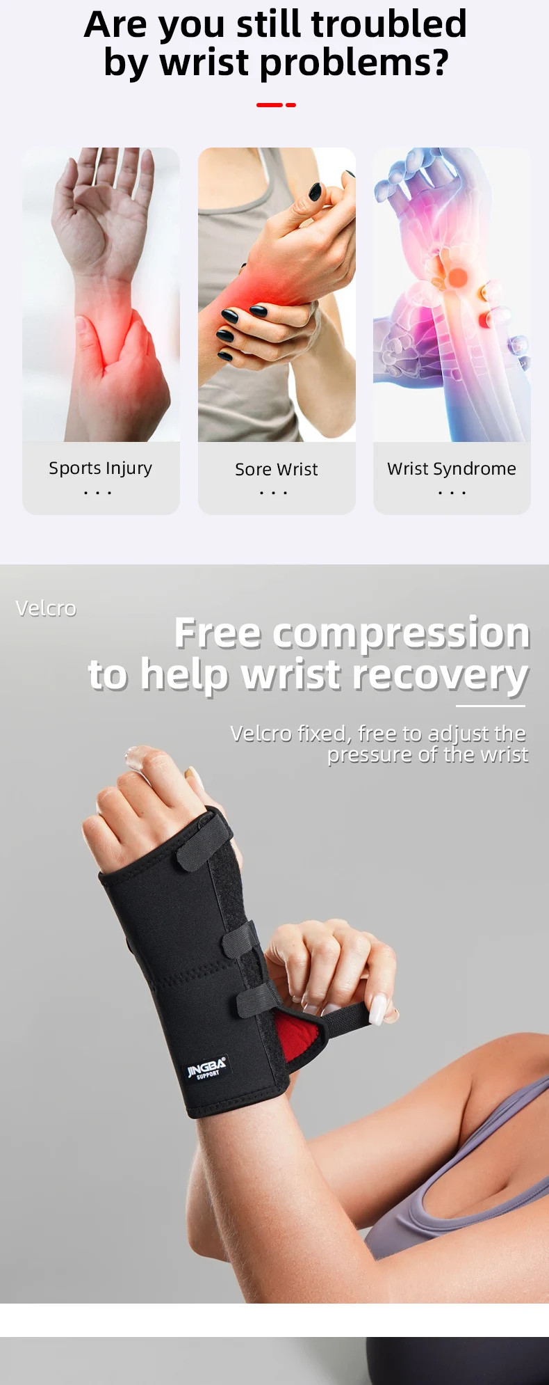 Jingba Support 6108 Metal Wrist Splint Hand Wrist Support And ...