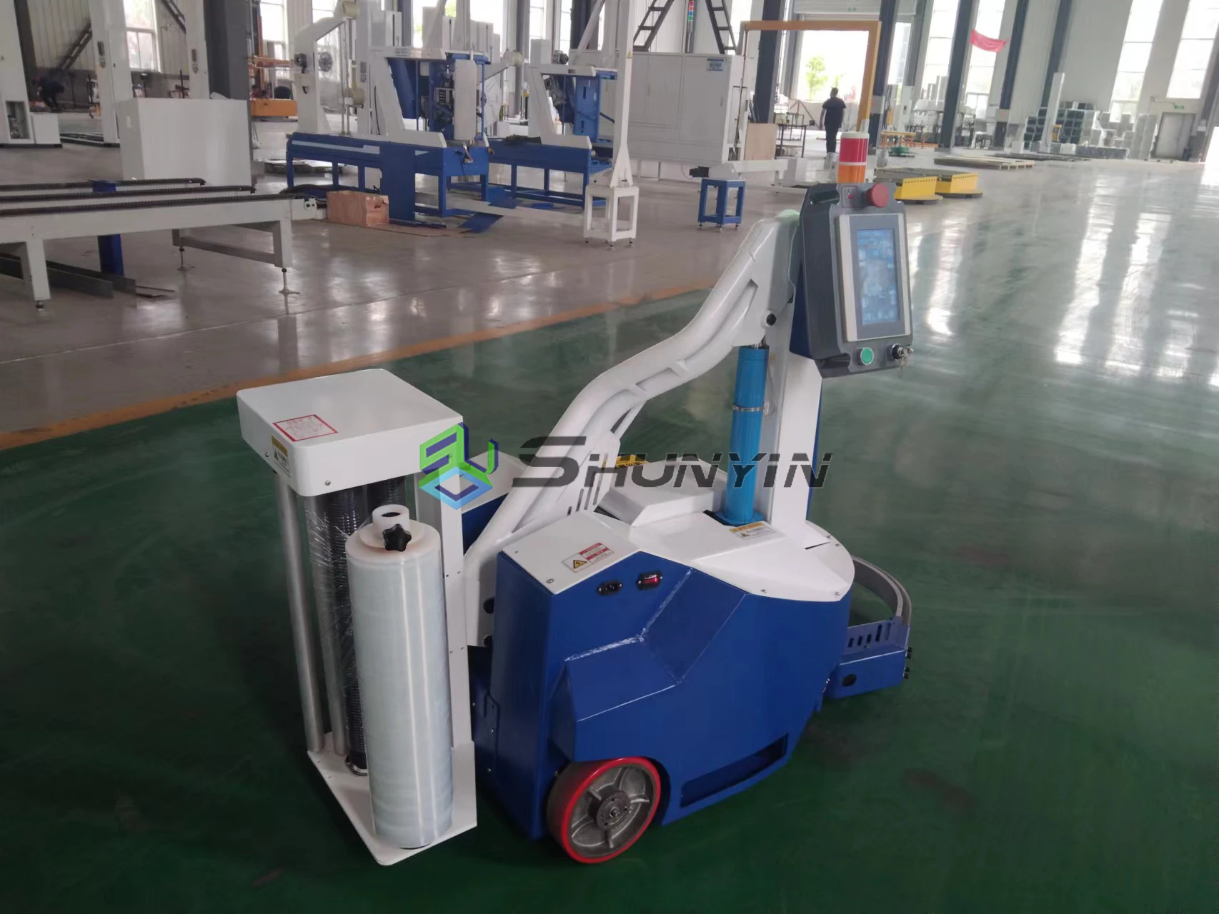 Self-propelled Automatic Robot Pallet Wrapping Machine Pallet Wrapper ...