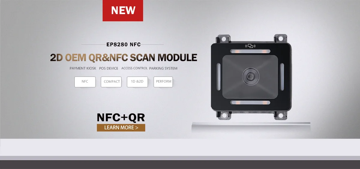 EP8280-NFC Access Control Kiosk with 1D 2D Barcode Scanner