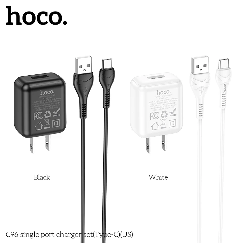 Hoco C96a Charger Single Port Compact And Portable Suitable For Apple Android Mobile Phone ...