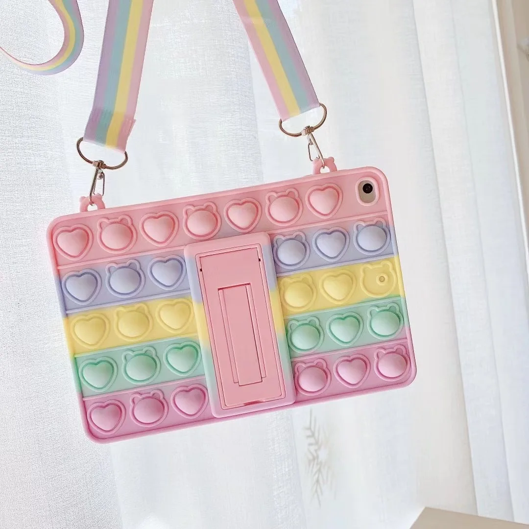 Relive New Design Fidget Toys Push It Bubble Silicone Tablet Case For ...