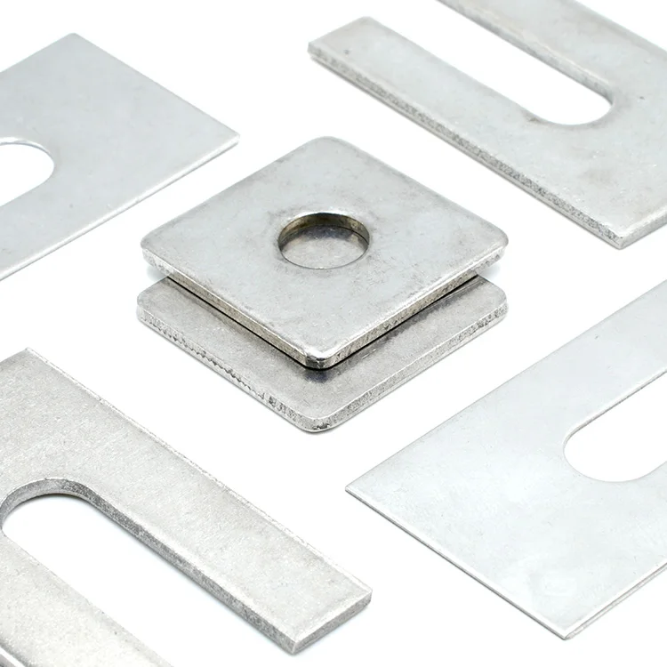 Square Hardened Beveled Washer Stainless Steel Rectangular Lock Washer ...