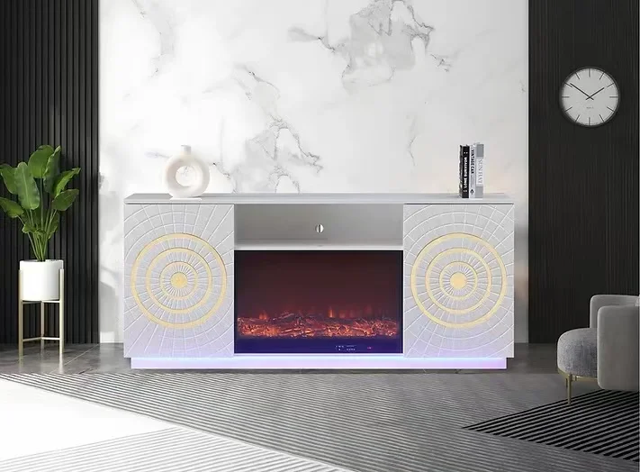 Modern Electric Bluetooth TV Stand with Fireplace Hot Seller Living ...
