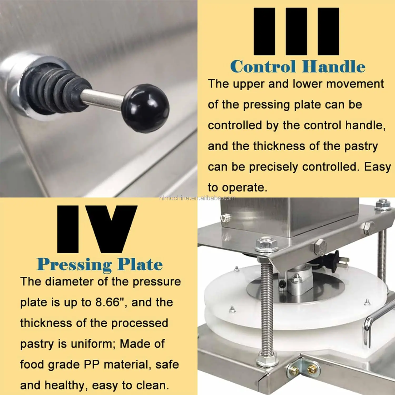 Commercial Pizza Dough Press Machine for Efficient Dough Flattening ...