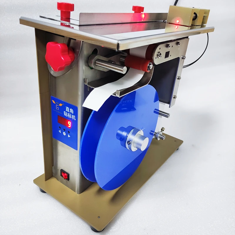 Small Semi-automatic Labeling Machine Label Stripper Right Angle ...