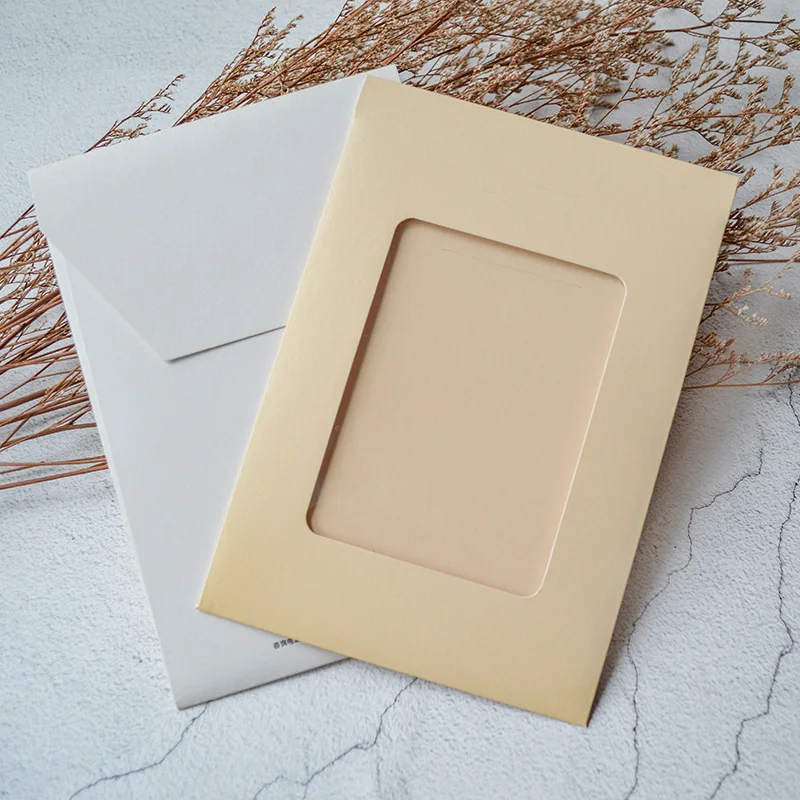 Recycled Paper 115*165mm Cosmetic Window Packaging Paper Envelope With ...