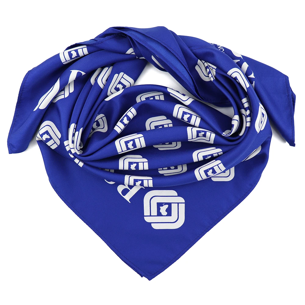 Luxury Fashion Custom Pattern Screen Printed Women Bank Staff Blue ...