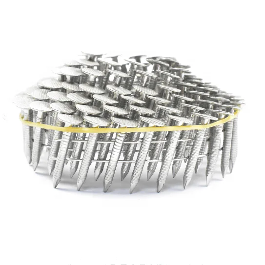 15-Degree Wire Weld Coiled Roofing Nails Ring Shank Large Cap Coil ...