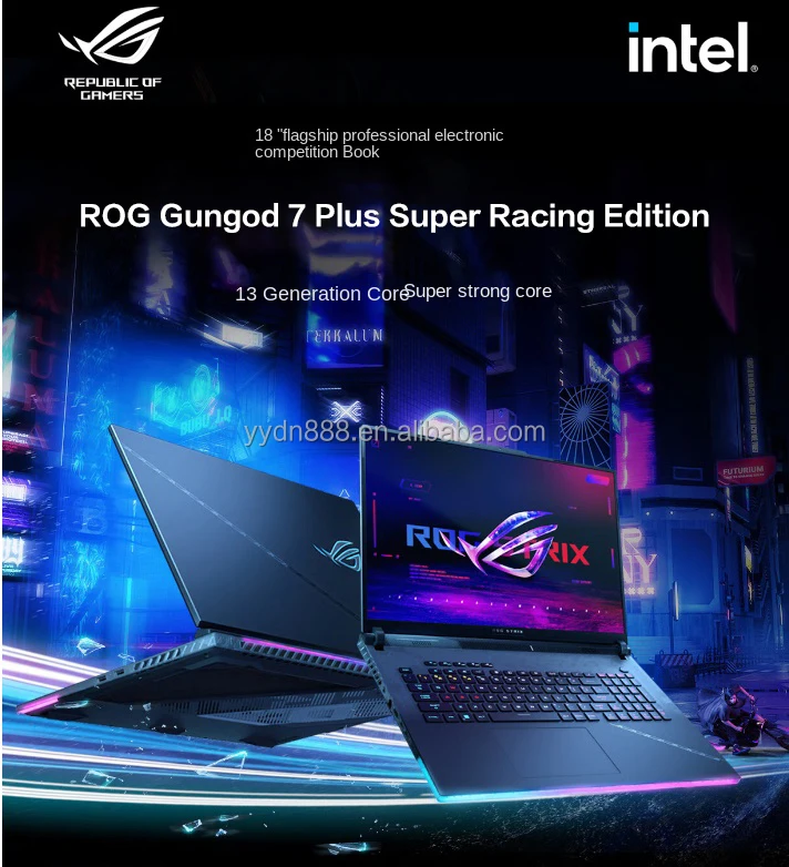Rog Strix Scar 7plus E-sport Gaming Laptop I9-13980hx Rtx4080 2.5k 240hz 18inch Computer ...