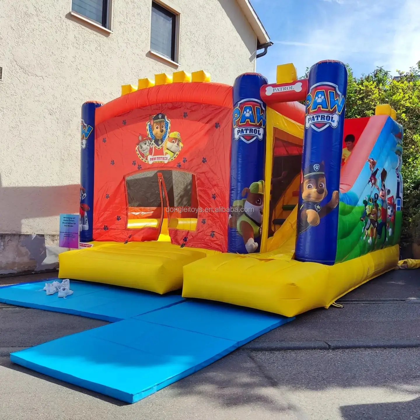 Commercial Inflatable Jumping Castle Cartoon Combo Bounce House Paw Dog ...