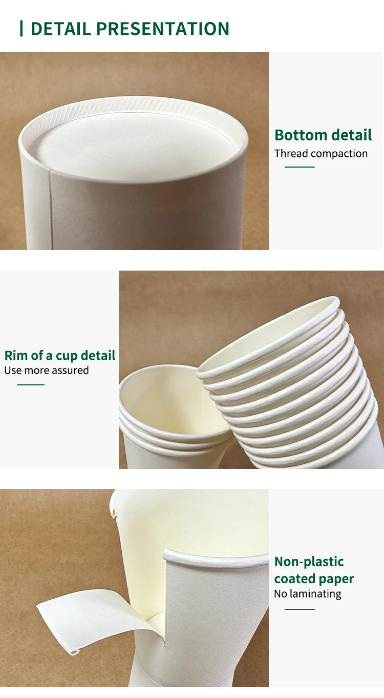 4 Oz 7 Oz 8 Oz 12 Oz 15 Oz Disposable Paper Cups,Ideal For Coffee,Hot Beverages,Cafes,And ...