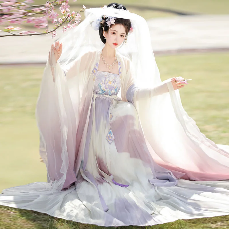 Sunny Hanfu Pleated Skirt With Large Sleeves Traditional Chinese ...