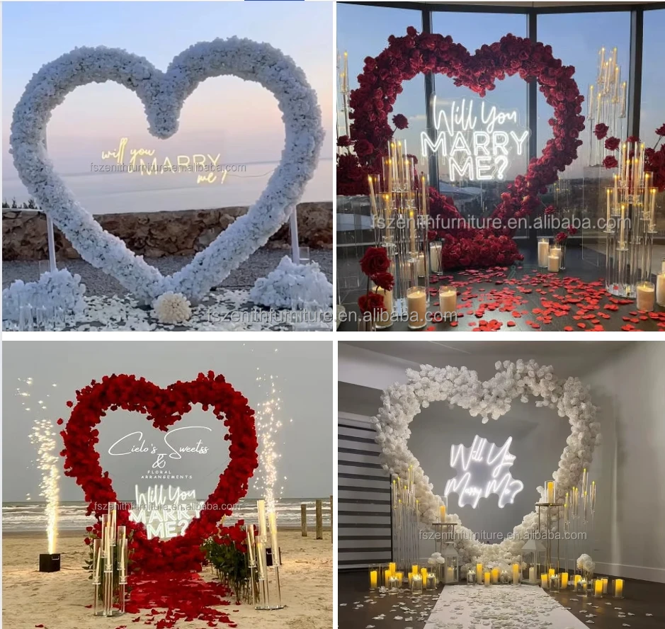 Wire Mesh Backdrop - Heart Shaped Arch for Wedding Events