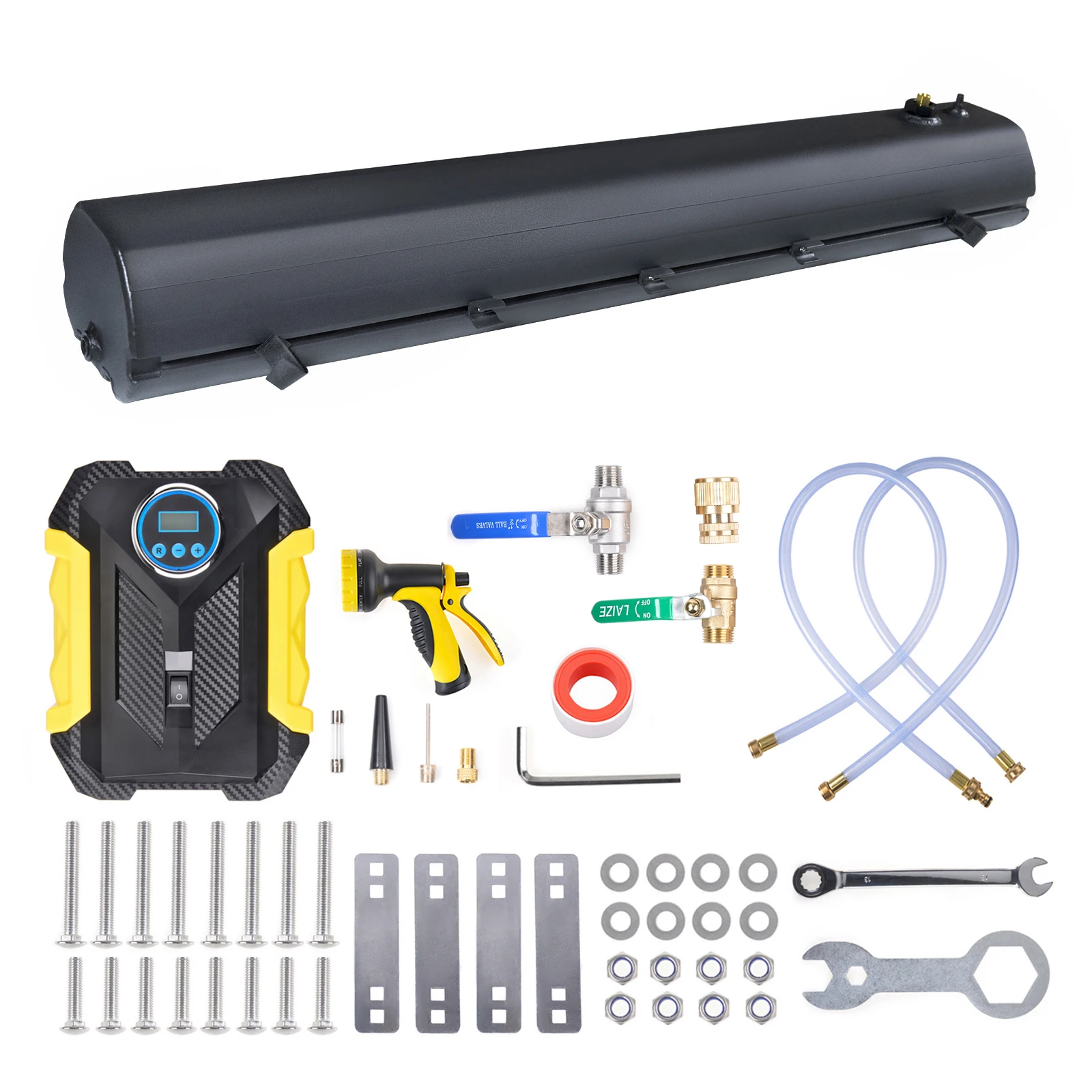 8 Gallon Pressurized Water Tank With Air Compressor For Overlanding ...