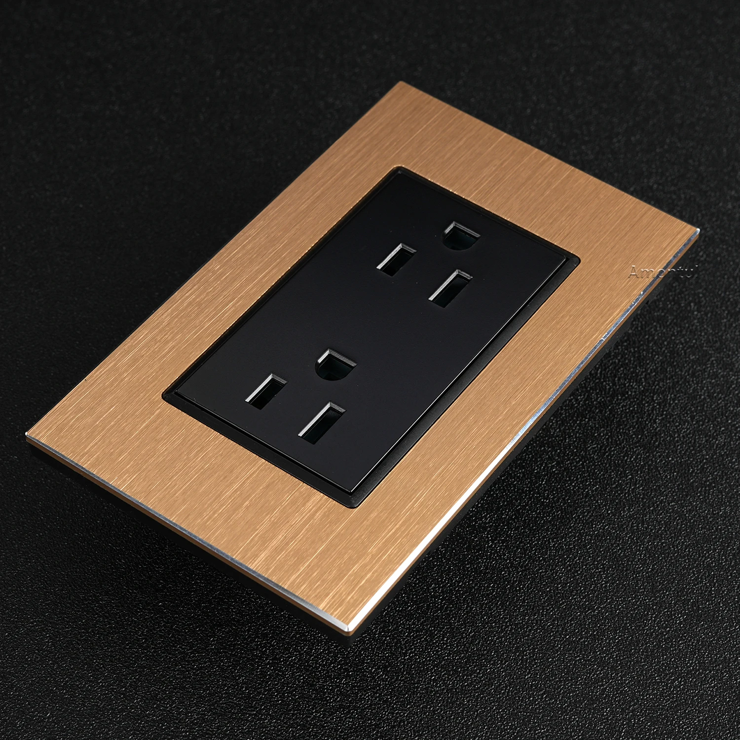 Luxury Modern Wall Light Switch Electric Home 118 Black Aluminum Switch ...