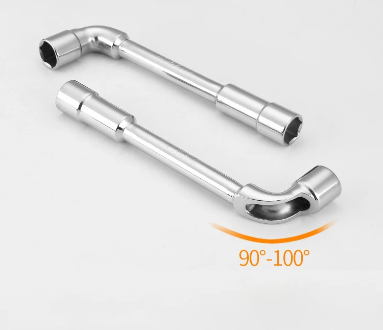 L-shaped Angled Open Hex 6 Point Socket Wrench,Double-head Elbow For ...