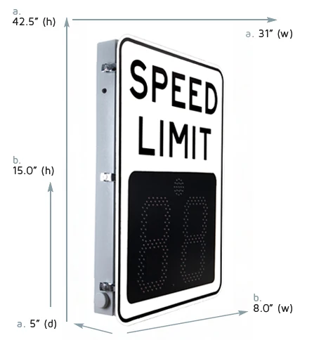 Traffic Warning Signs Radar Speed Limit Display Board Led Solar Radar ...