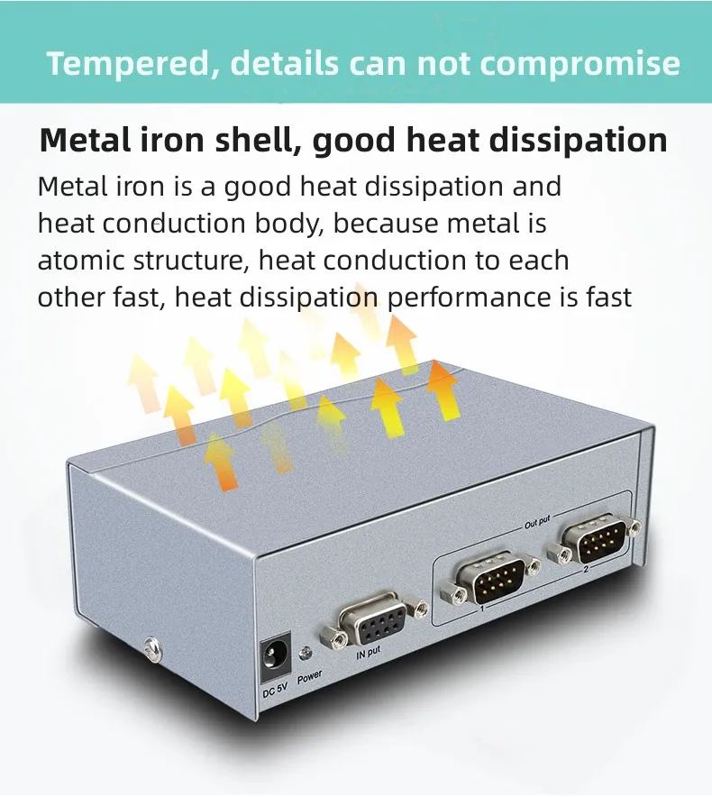 DTECH DB9 Female-Male Output Converter Play and Plug 1-in 2-out Audio ...
