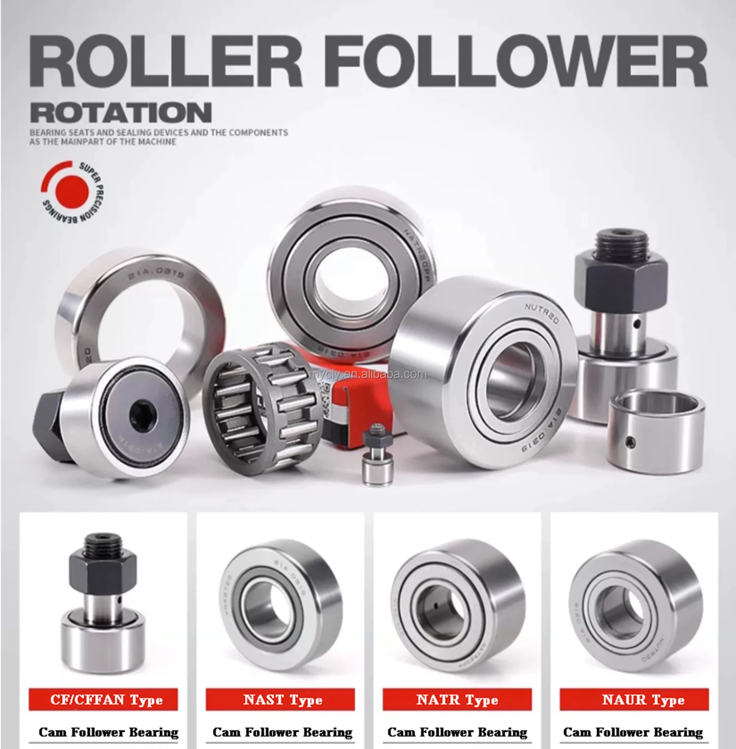NAST30ZZ 30x62x35 mm Thrust Needle Roller Follower Ball Bearing NAST30 ...
