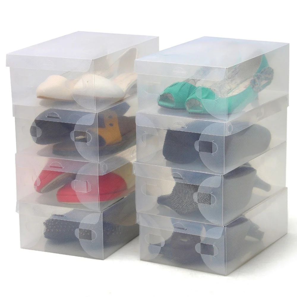Eco-friendly Custom Transparent Plastic Pp Storage Shoe Boxes In ...