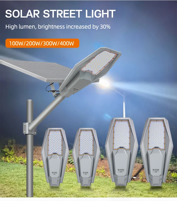 Outdoor Waterproof Solar Street Lights - 100W to 400W