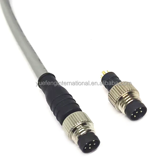 IP67 Power male M8 6P Molded Cable_M8 Cable assemblies_Dongguan Yuefeng ...