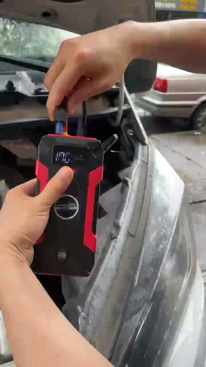 Portable Mini Jump Starter With 12v Lithium Battery Power Bank With Air ...